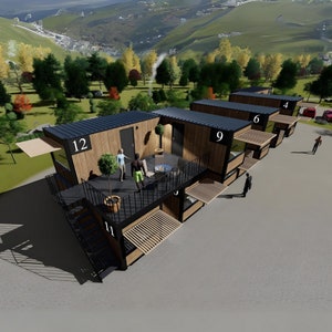 Container Hotel Module 12 Units - 2.5m X 6m , Modern Floor Plans ...