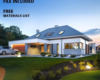 Full Detailed Contemporary House Plan 16m X 18m Modern Floor Plans, 3 ...