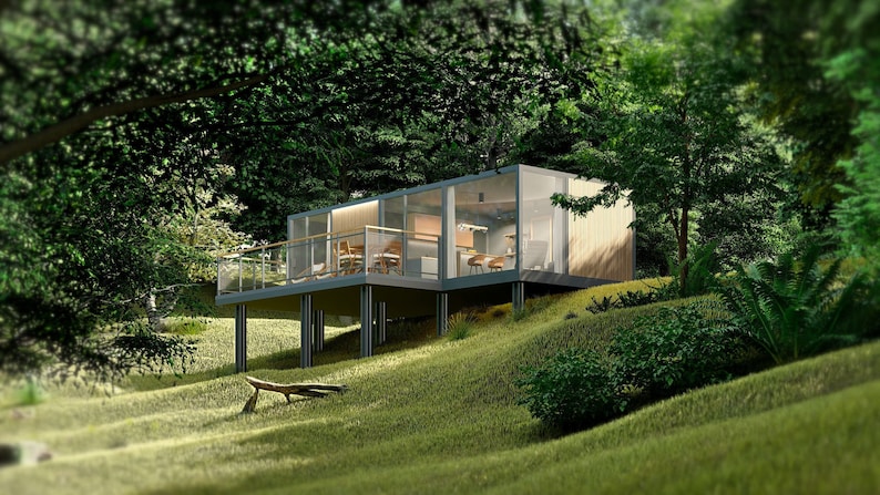 Miami House Plan 7m X 16m - Modern Floor Plans, 1 Bedroom 100m2 W/loft ...