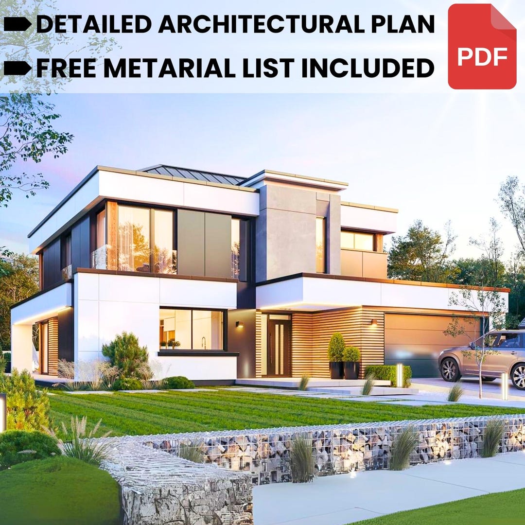 Modern Loft House Plan 16m X 18m- Modern Floor Plans, 3 Bedroom 200 M2 ...