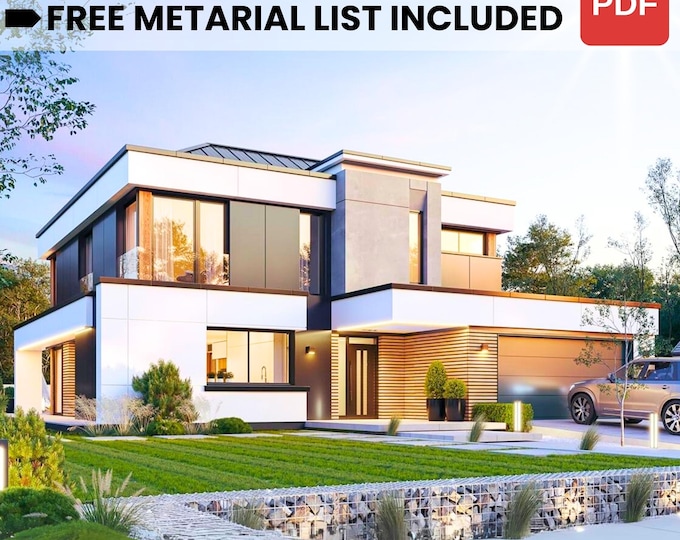 Full Detailed Modern House Plan 18m X 24m- Modern Floor Plans, 6 ...
