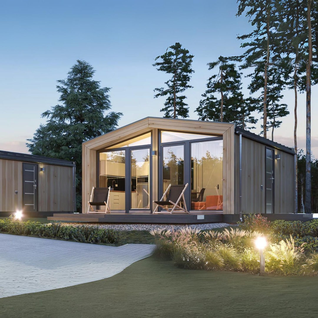 Tiny Gable House Plan 5,1m X 6,6m- Modern Floor Plans, 2 Bedroom 33 M2 ...