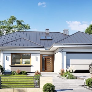 55ft X65ft -luxury One-story Villa Architectural Design -modern and ...