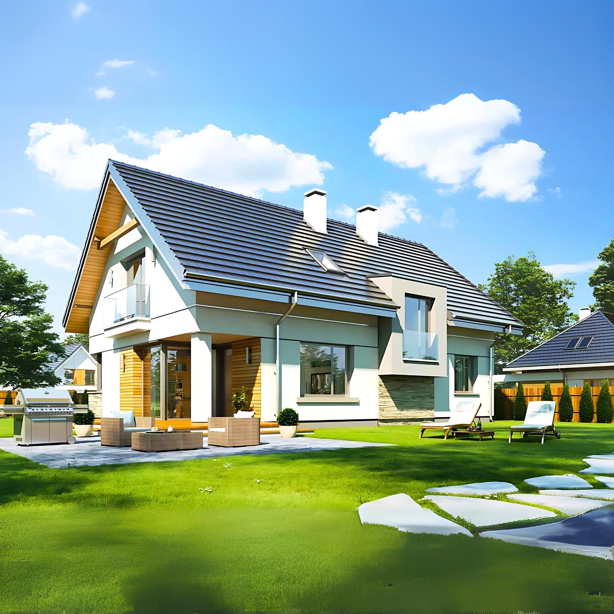 40' X 45' Modern Cabin W/ Loft Architectural Plans - Etsy