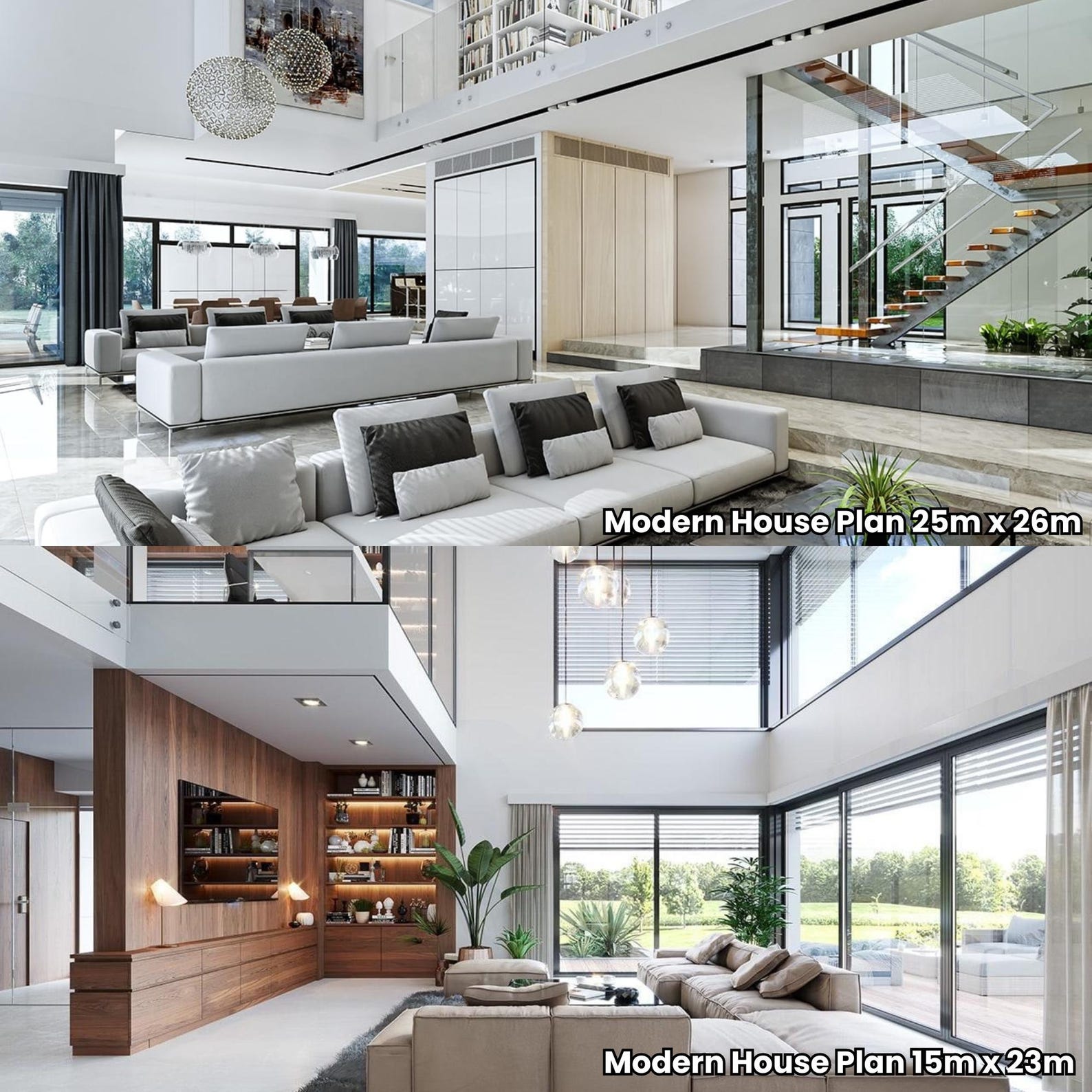 Modern House Plans 25m X 26m | 15m X 23m / 5 Bedroom 543 M2 | 4 ...
