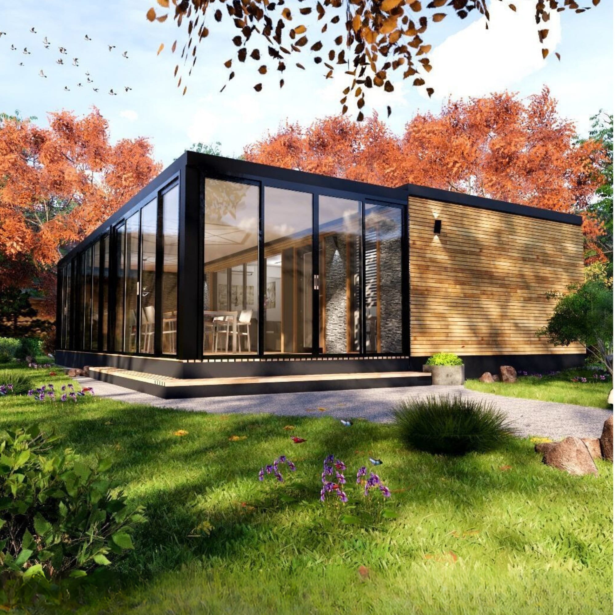 Narrow Glass House Plan A Glass House In The Garden