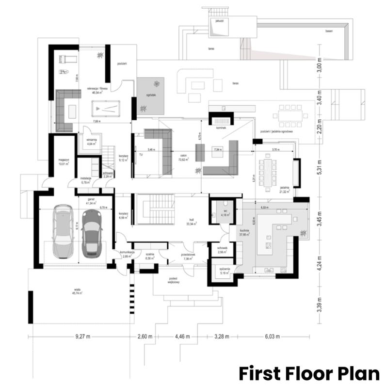 Modern House Plan 25m X 26m - Modern Floor Plans, 5 Bedroom 543 M2, W ...