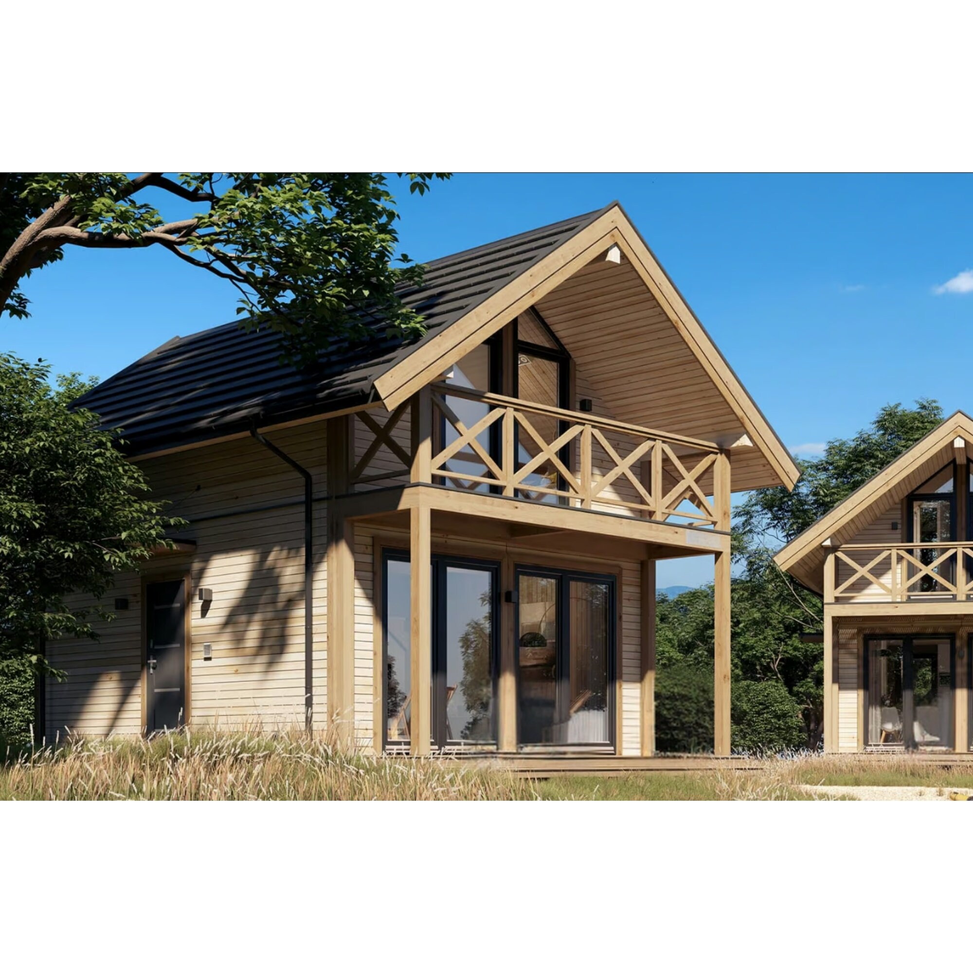 Dream House Plan, Modern Wooden Design W/ Loft Architectural Plans, 7 ...