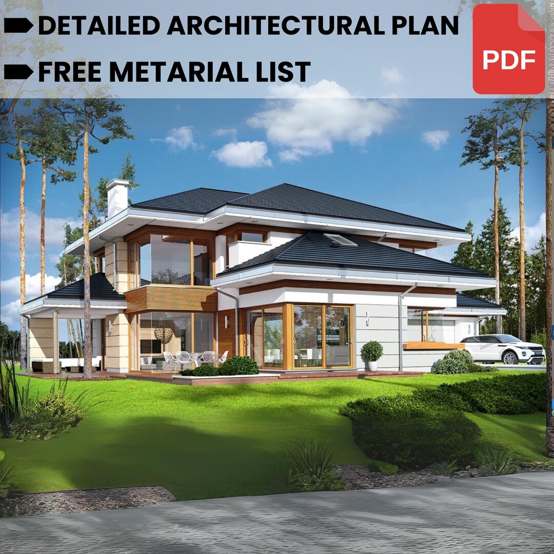 Modern Family House Plan 17m X 21m- Modern Floor Plans, 4 Bedroom 350 ...