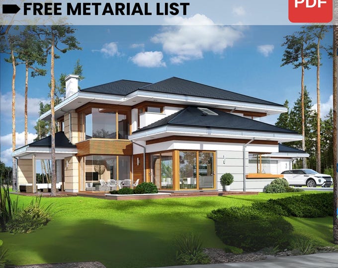 Full Detailed Modern House Plan 15m X 23m- Modern Floor Plans, 4 ...