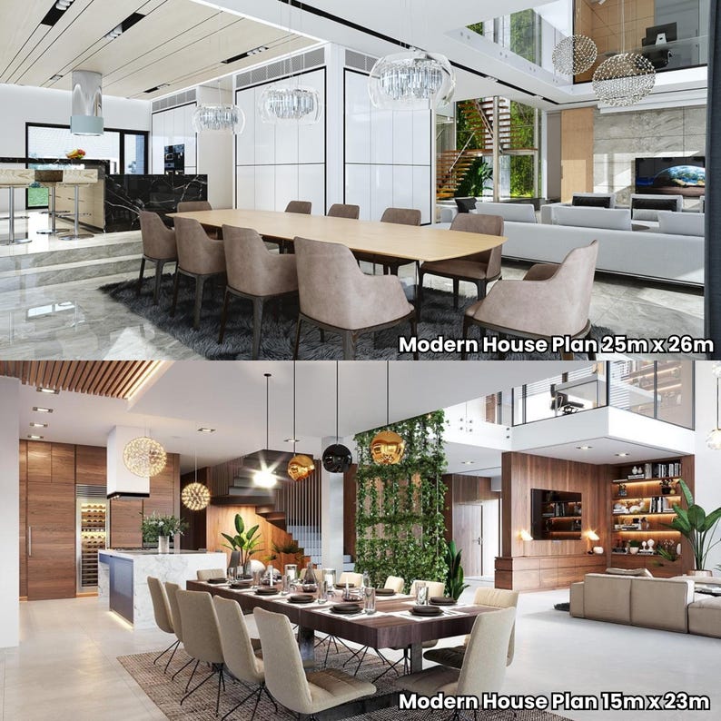Modern House Plans 25m X 26m | 15m X 23m / 5 Bedroom 543 M2 | 4 ...