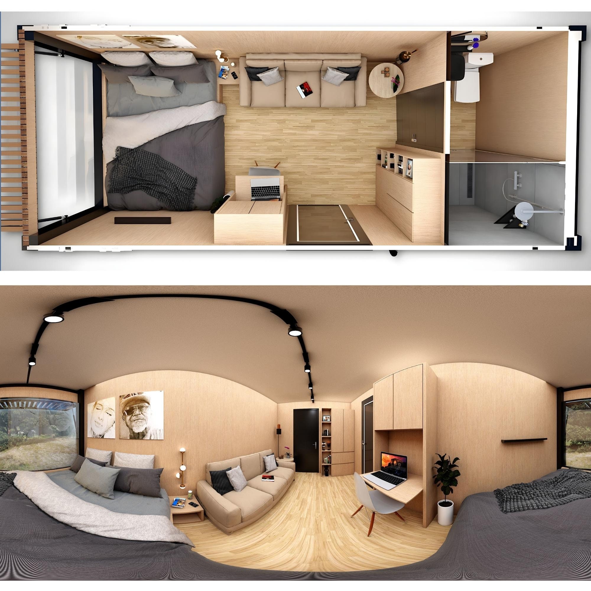Container Hotel Module 12 Units - 2.5m X 6m , Modern Floor Plans ...