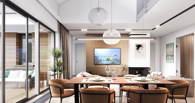 55ft X65ft -luxury One-story Villa Architectural Design -modern and ...