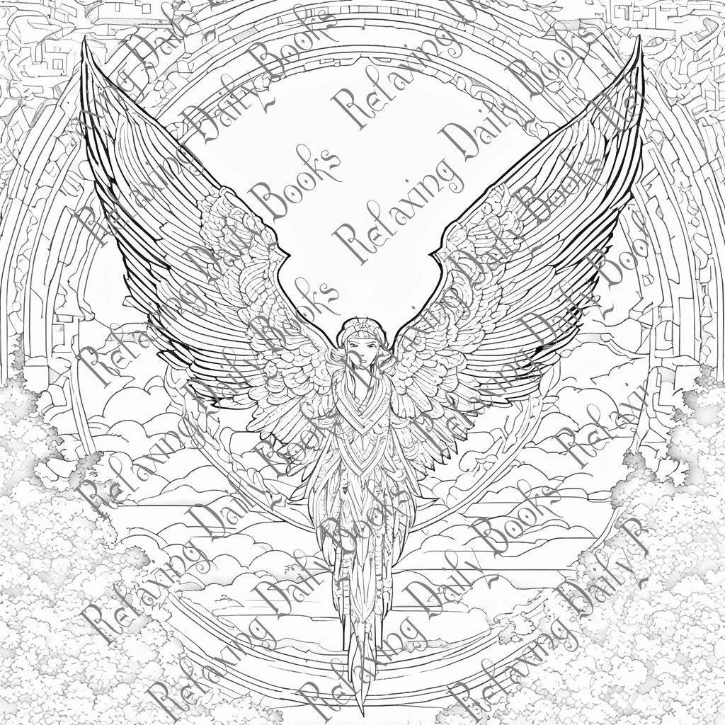 Magical Angels Coloring Book - 60 Pages of Peace and Happiness for ...