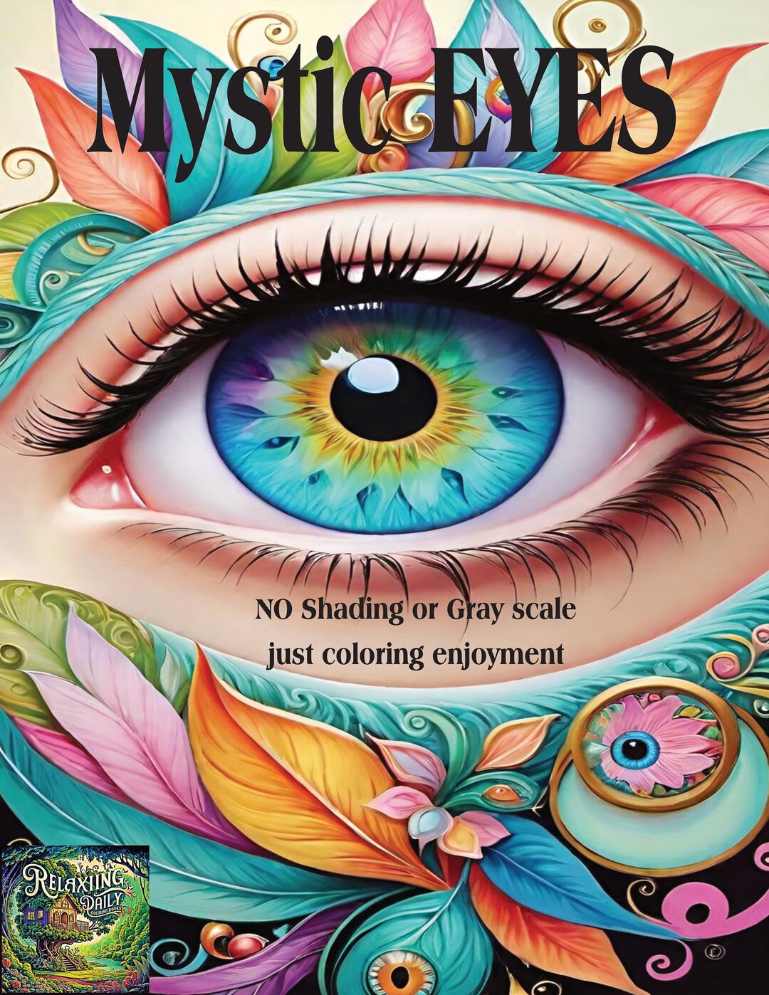 Mystic Eyes NO Shading or Gray Scale, Printable Pdf - Etsy