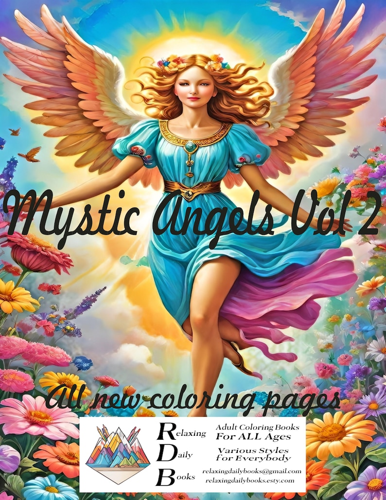 Angels Coloring Book – 60 Mystic Designs, Volume 2 - Etsy