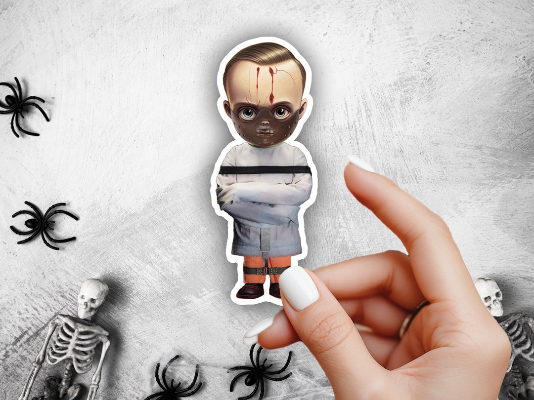 Cute Hannibal Lecter Halloween Sticker Laptop, Planners, Journaling ...