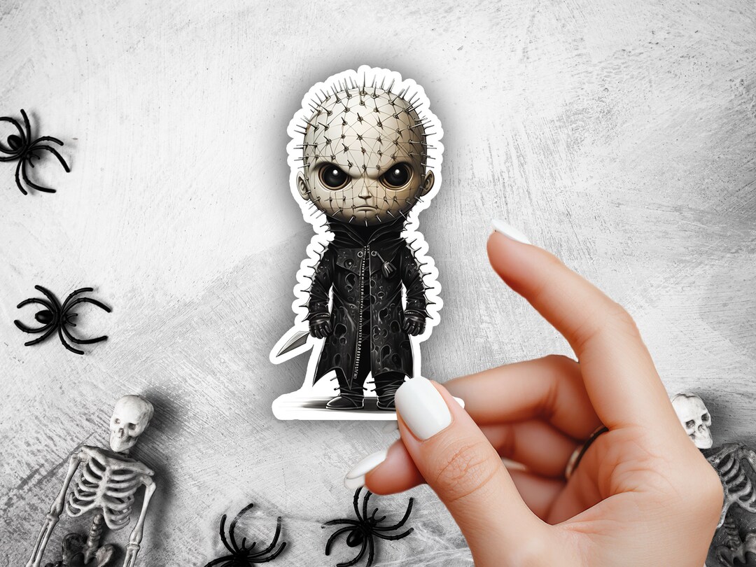 Cute Pinhead Hellraiser Halloween Sticker Laptop, Planners, Journaling ...