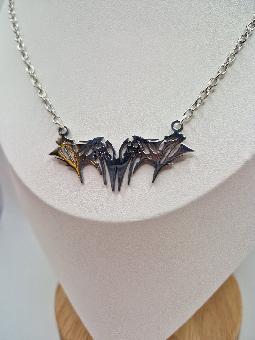 Cybercore Fairycore Y2k Silver Necklace With Silver Metal Pendant - Etsy