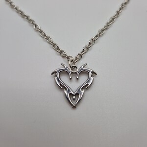 Cybercore Fairycore Y2k Silver Necklace With Heart Pendant - Etsy