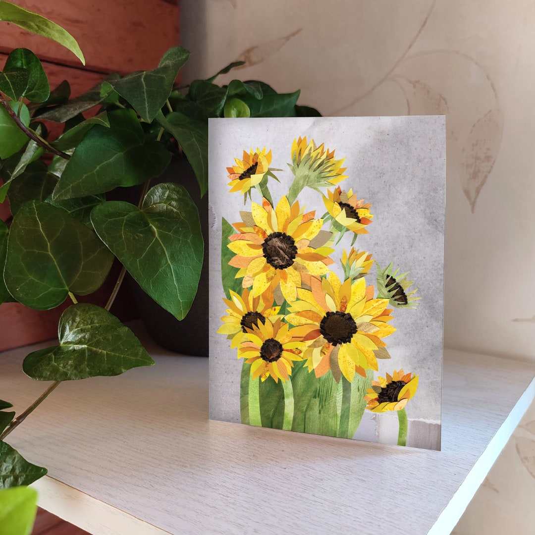 Digital Floral Birthday Card, Printable Greeting Card, Digital Paper ...