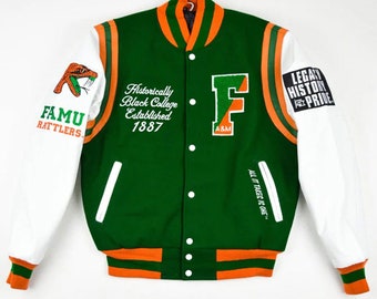 Florida A&M Varsity Jacket, Vintage Style Motto Letterman Bomber Jacket ...