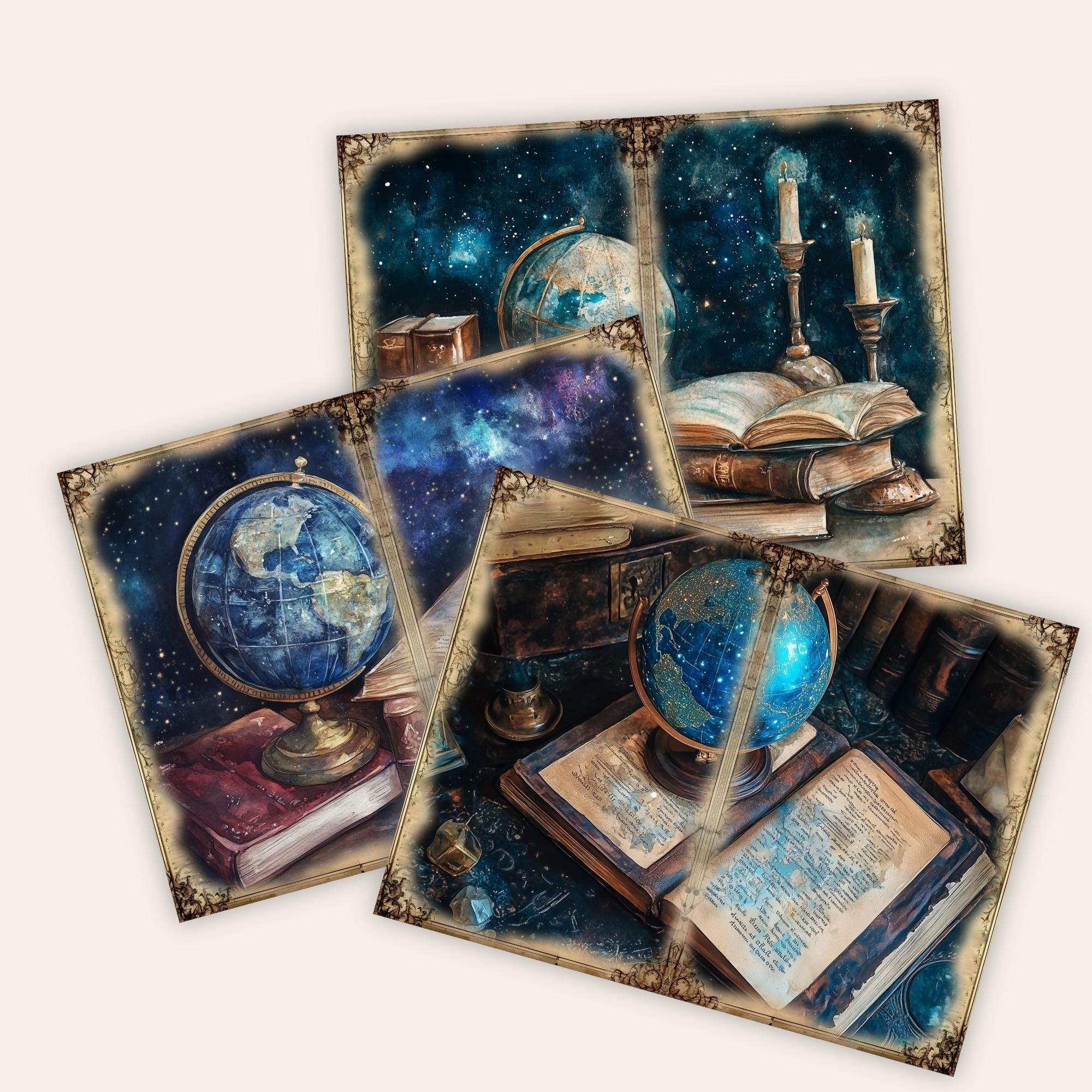 Stargazer Junk Journal Printable Pages,celestial Papers,astronomy ...