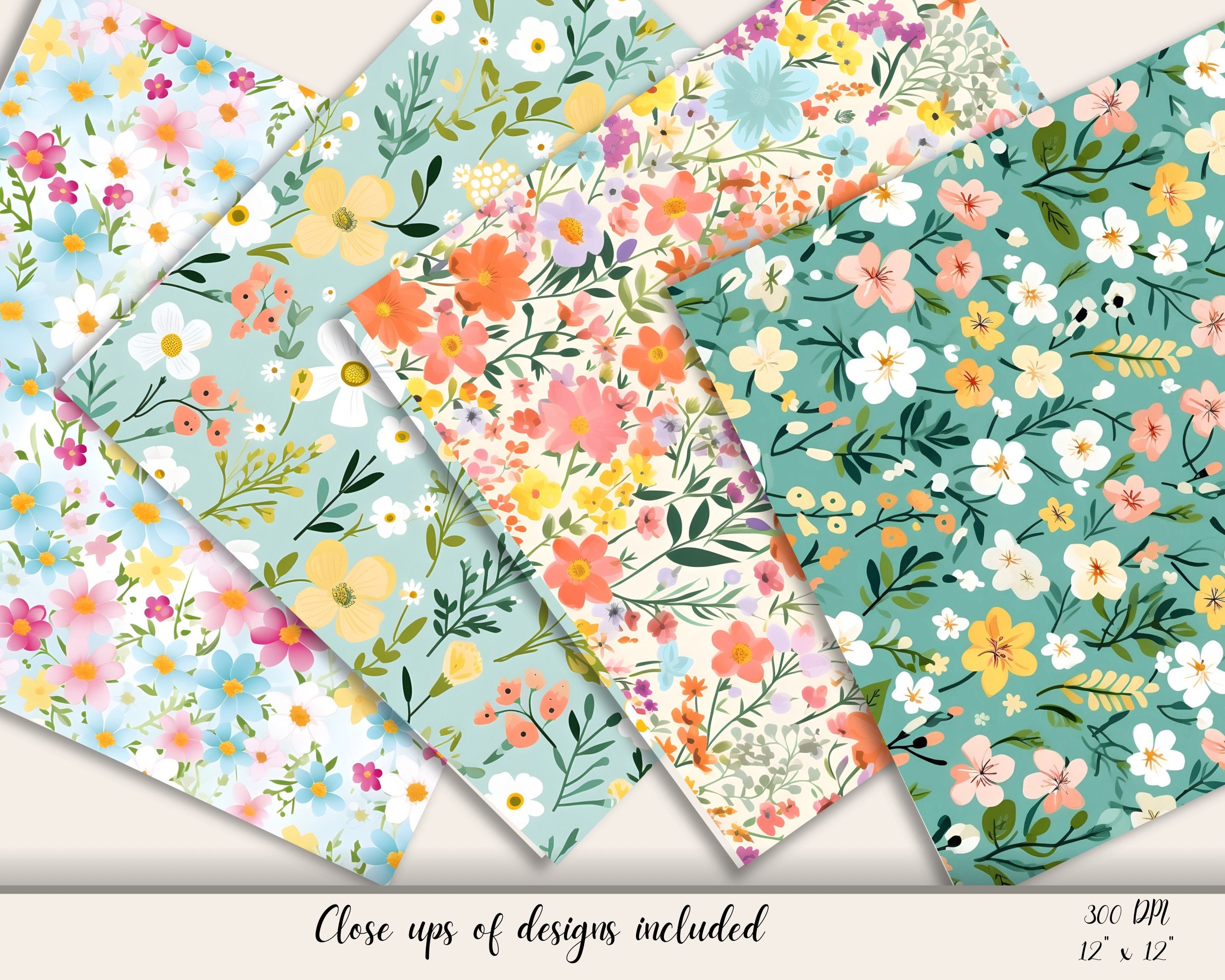 Ditsy Floral Digital Paper,pretty,flowers Background,printable ...