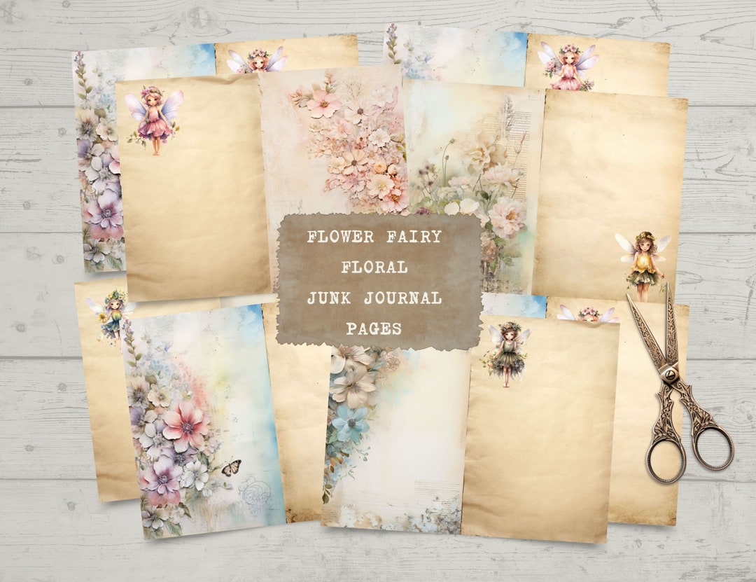 Flower Fairies Junk Journal Pages, Whimsical Magical Floral Spring ...