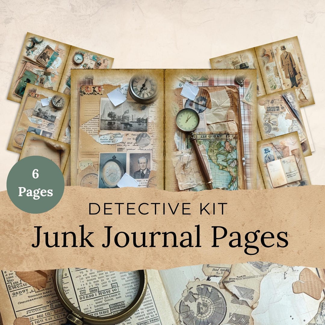 Detective Junk Journal Kit ,printable, Crime Junk Journal, Digital ...
