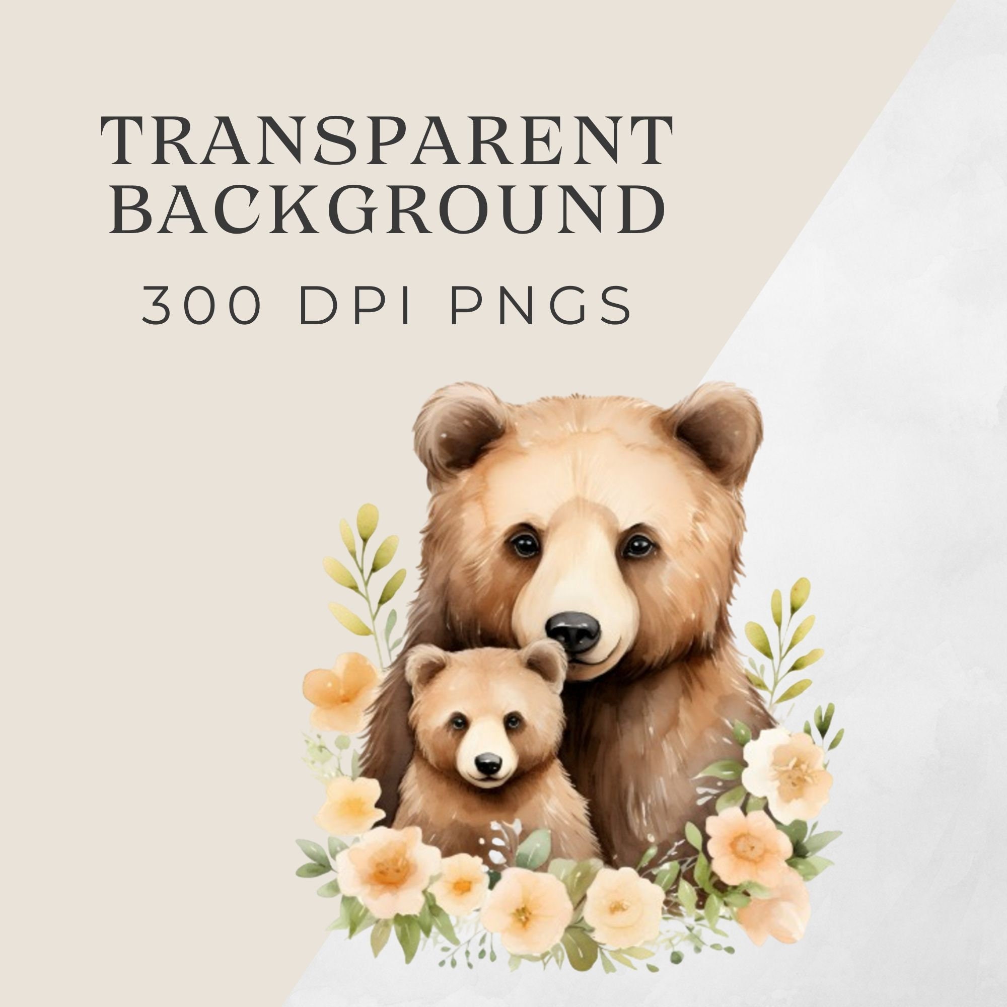 Mother and Baby Animals Clipart , High Quality Pngs, Commercial Use ...