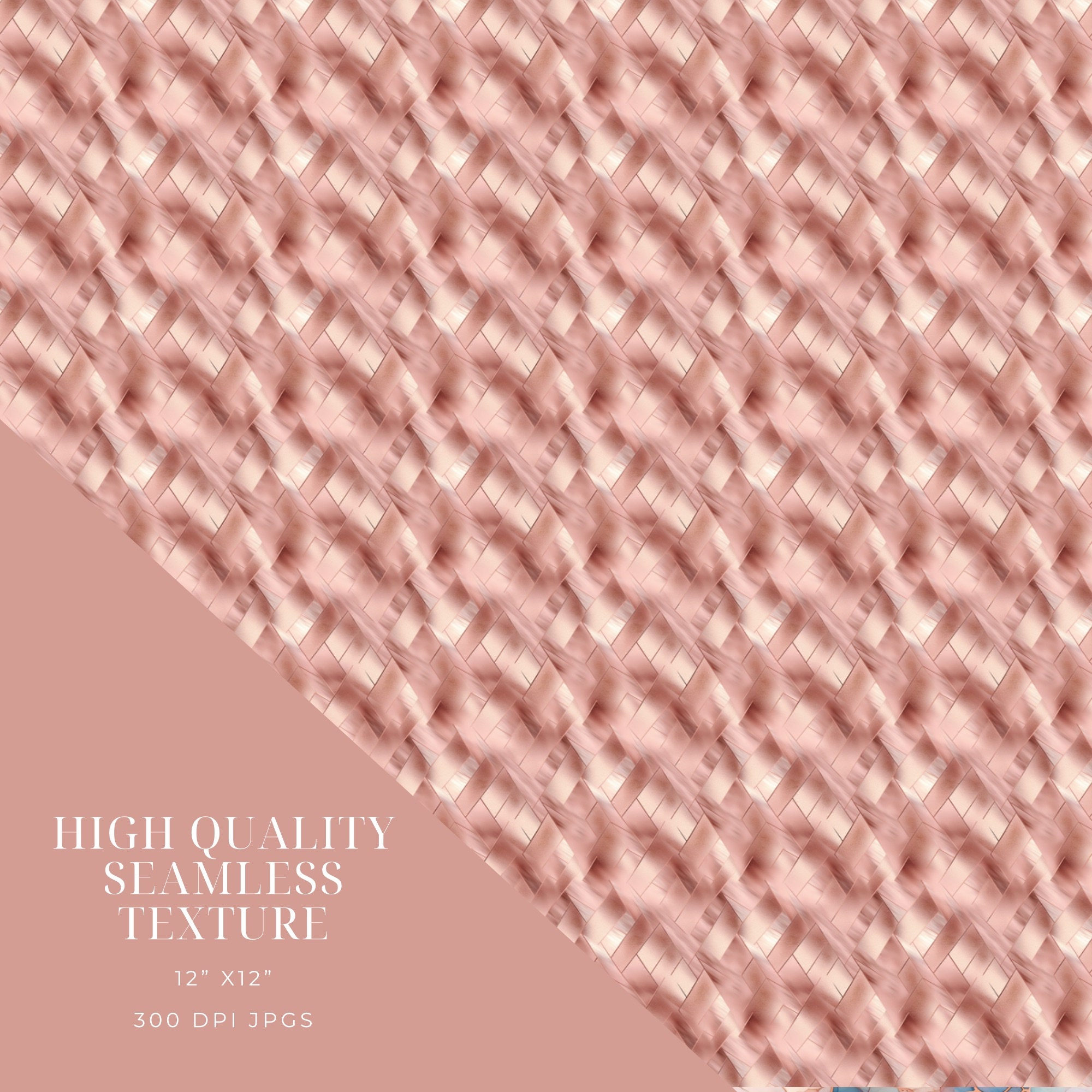 Rose Gold Metallic Effect Seamless Texture, Foil Effect Printable Paper ...