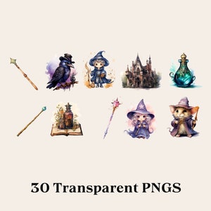 Wizard Academy Clipart Bundle,commercial Use,witch and Wizard School ...