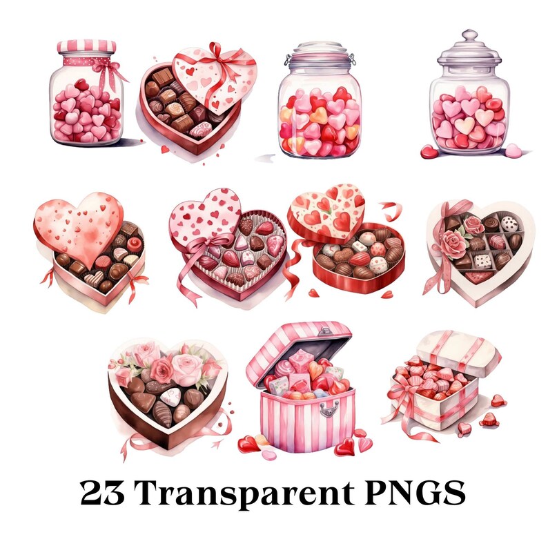 Valentines Candy Shop Clipart, 23 PNG Valentines Day Clipart ...