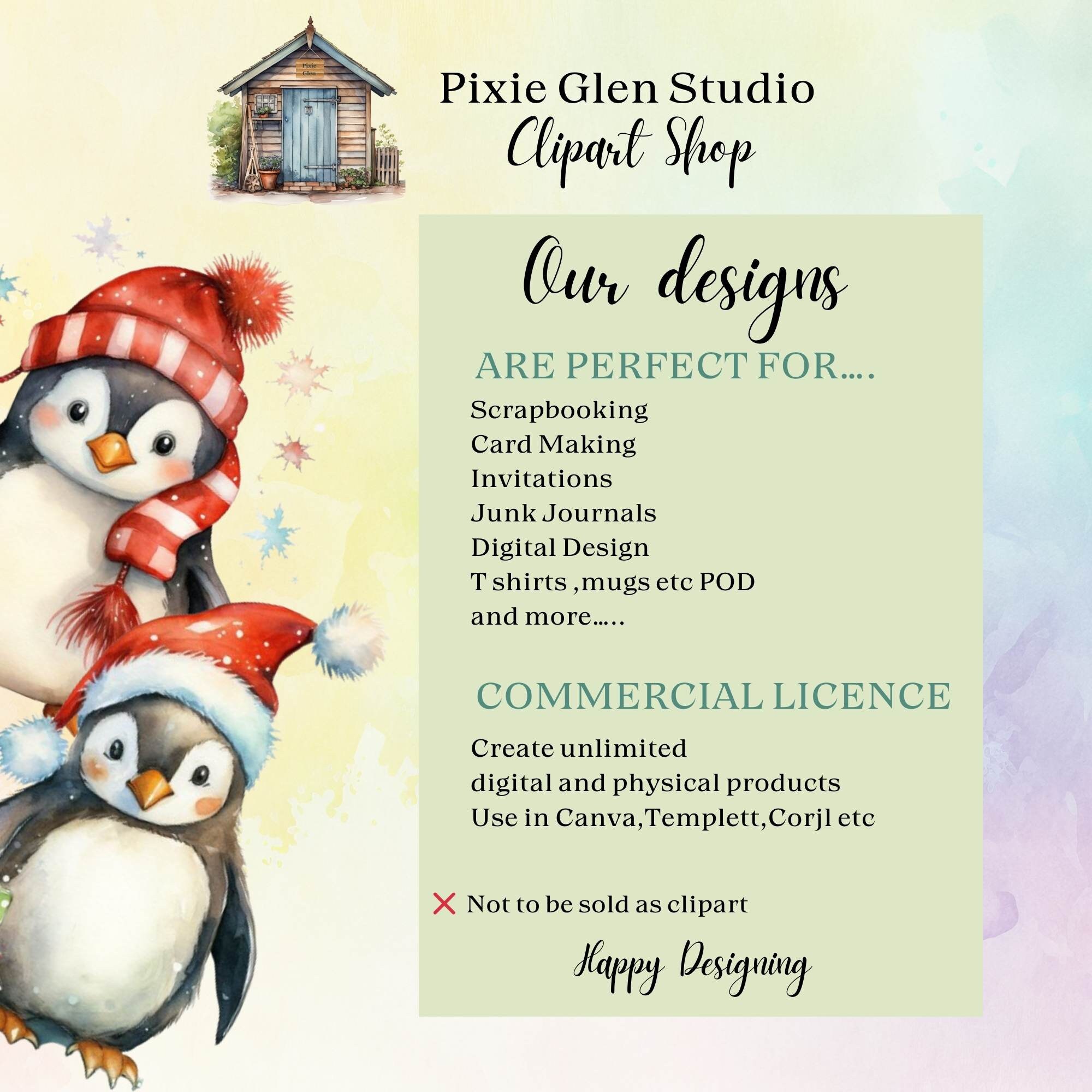 Christmas Penguin Clipart Bundle Cute Penguin Winter Clipart Baby ...