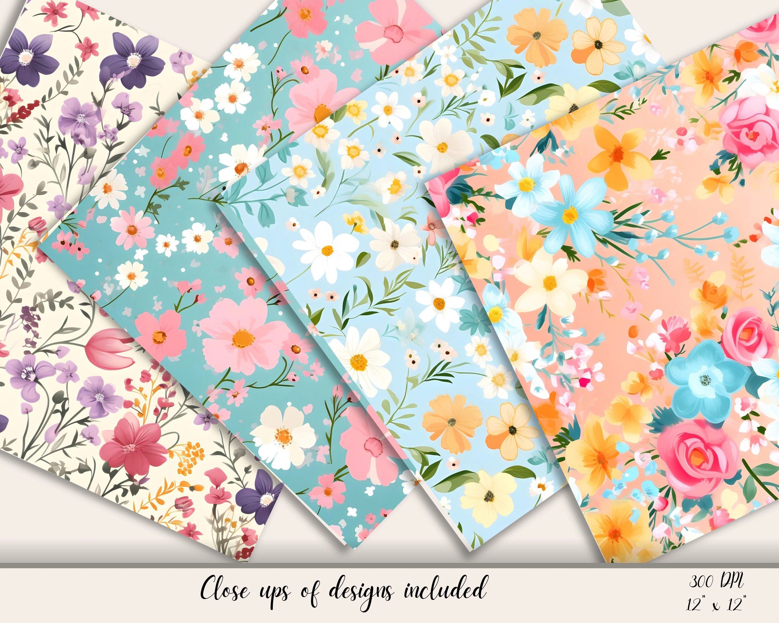 Ditsy Floral Digital Paper,pretty,flowers Background,printable ...