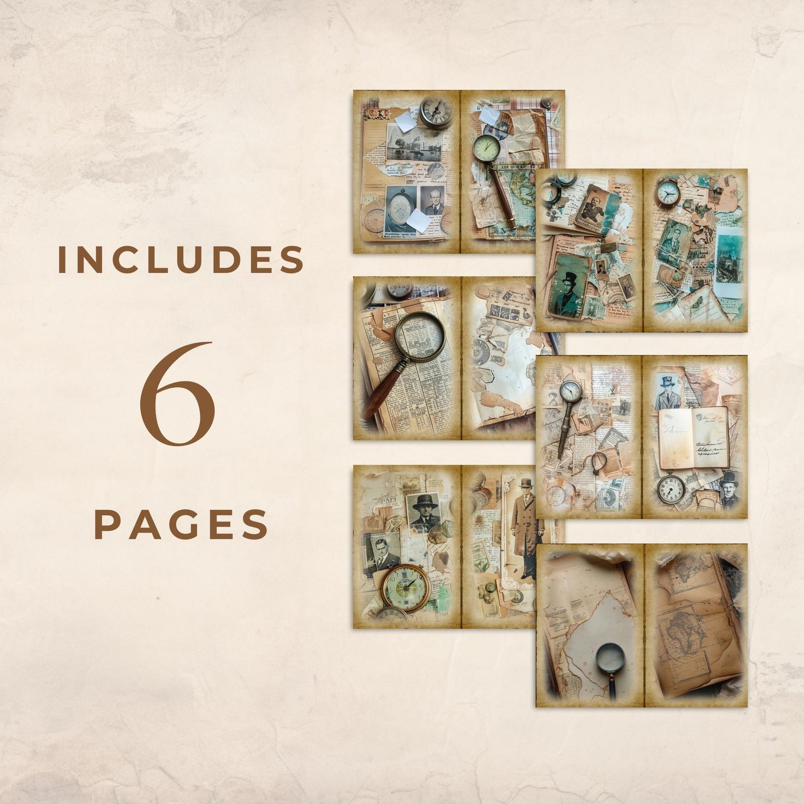 Detective Junk Journal Kit ,printable, Crime Junk Journal, Digital ...