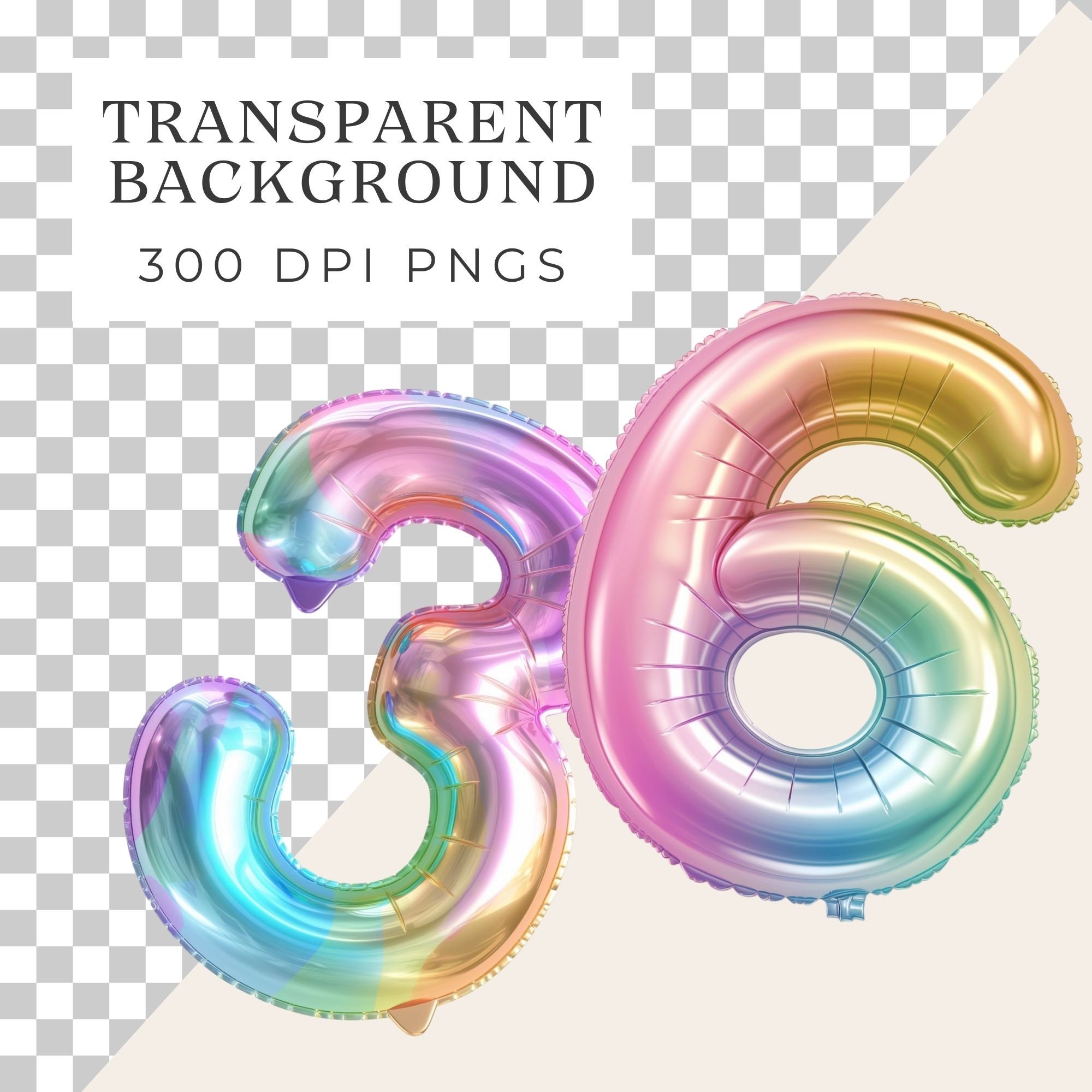 Pastel Rainbow Balloons Clipart,numbers 1 to 10 , Birthday Decor , Baby ...