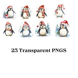 Christmas Penguin Clipart Bundle Cute Penguin Winter Clipart Baby ...