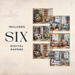 Reading Nook Junk Journal Printables, Digital Book Ephemera, Cozy Book ...