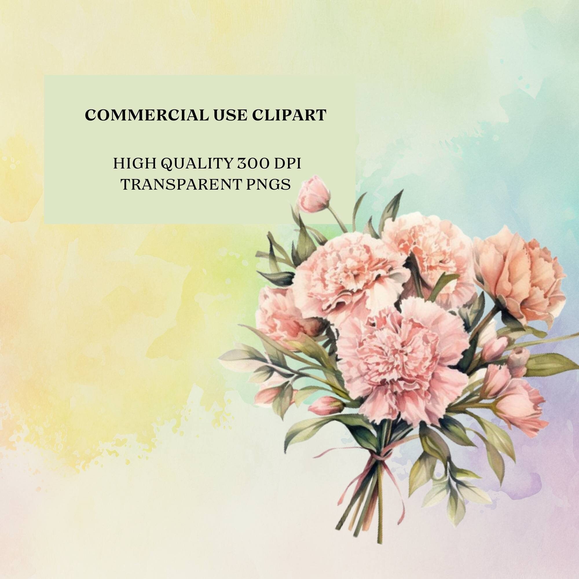 Birth Month Flower Clipart Bundle,watercolor Birthday Flower Clipart ...