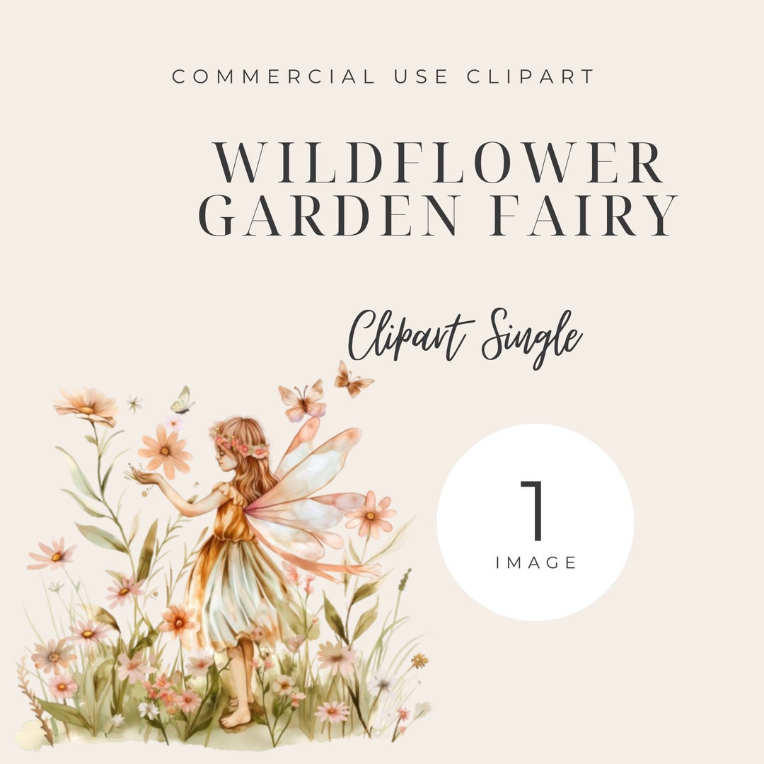 Wildflower Garden Fairy Clipart Single,delicate Fairies,300dpi ...