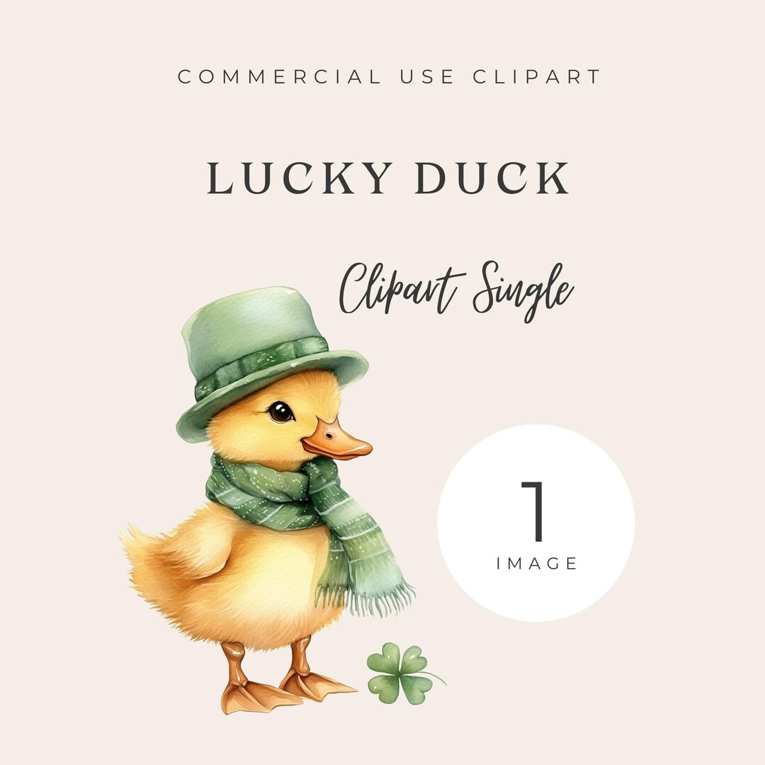 Lucky Duck Clipart,commercial Use, Transparent Pngs, Duckling Clipart ...