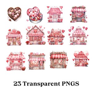 Valentines Candy Shop Clipart, 23 PNG Valentines Day Clipart ...