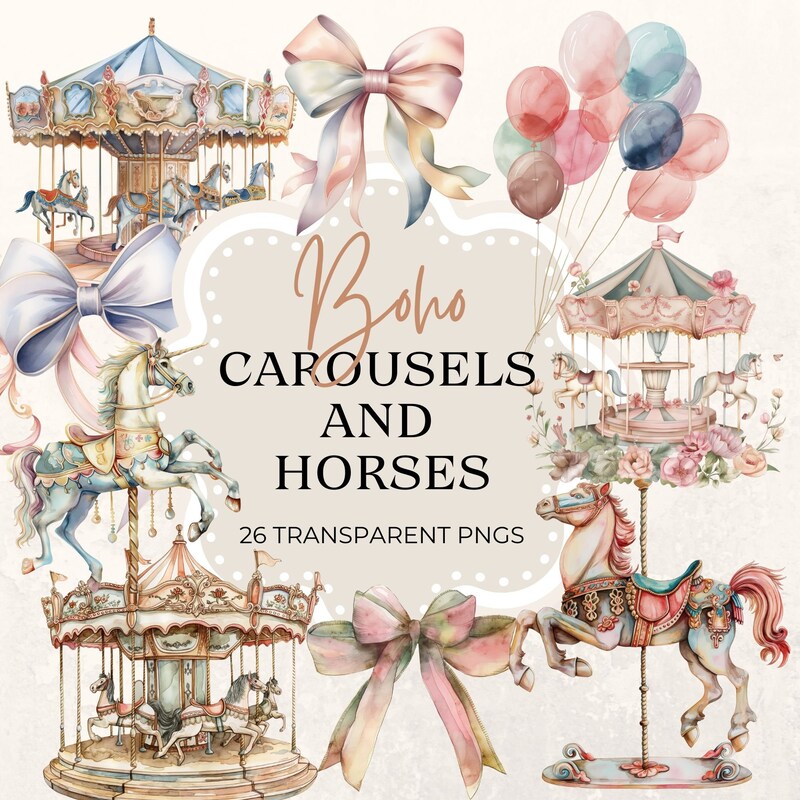 Carousel Horse Art - Etsy