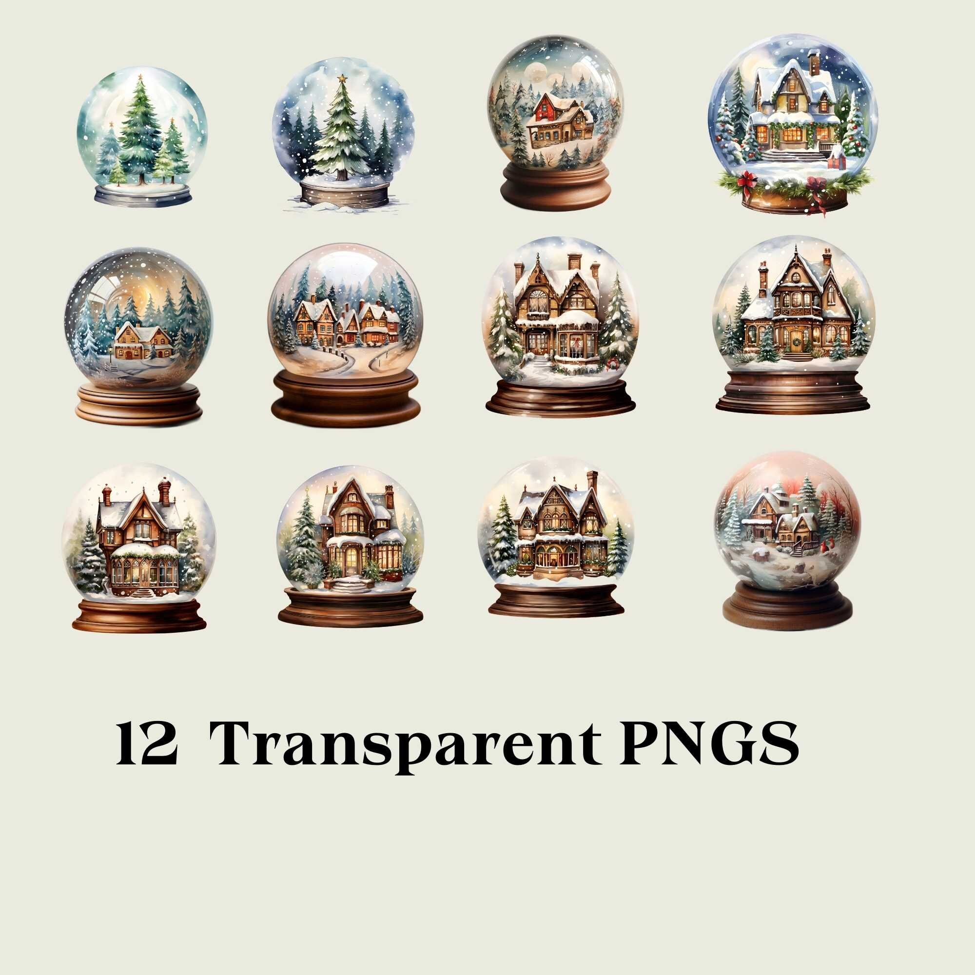 Snow Globe Christmas PNG, Snowman Snow Globe, Watercolor Christmas ...