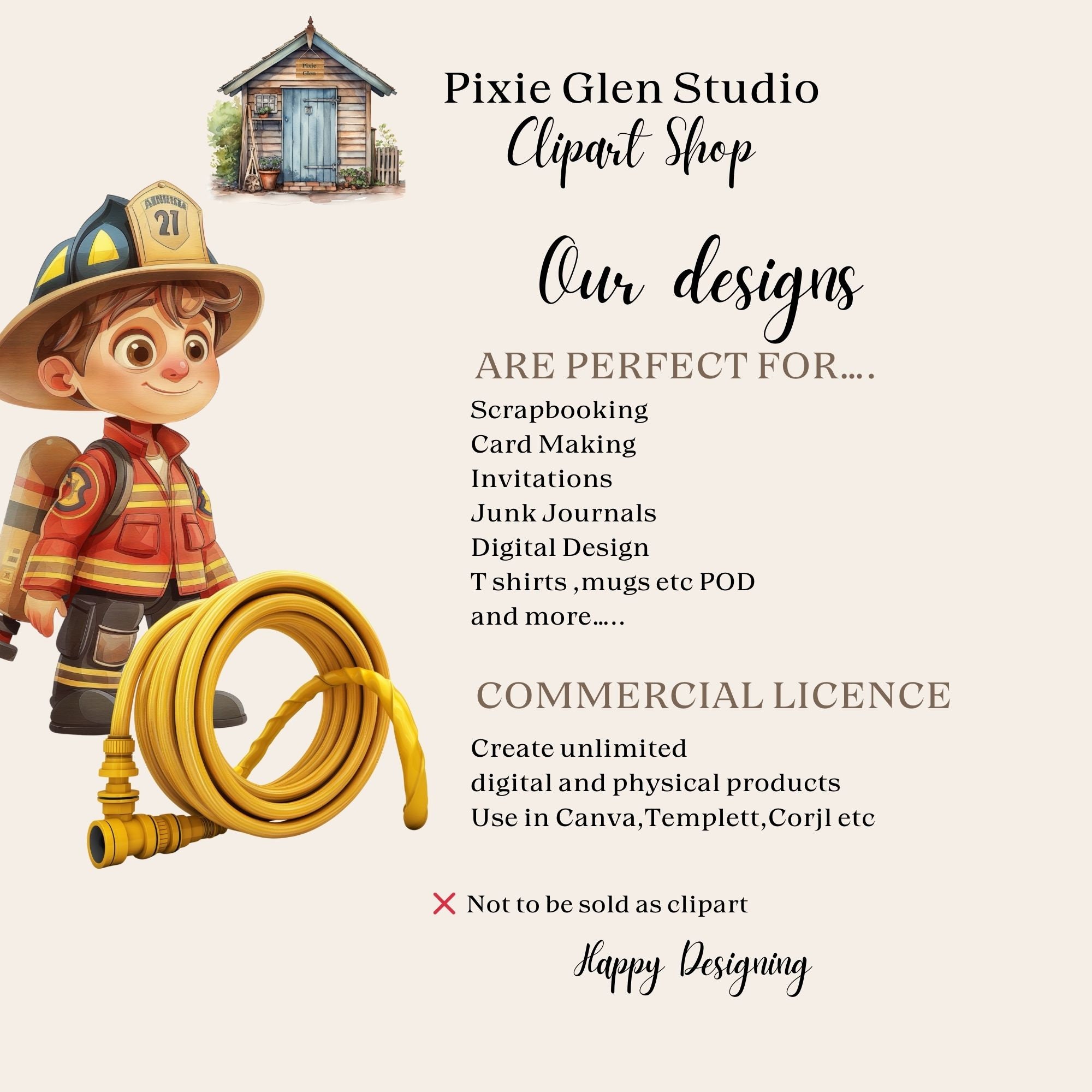 Firetruck Watercolor Clipart , Fire Station ,fireman ,fire Fighters PNG ...