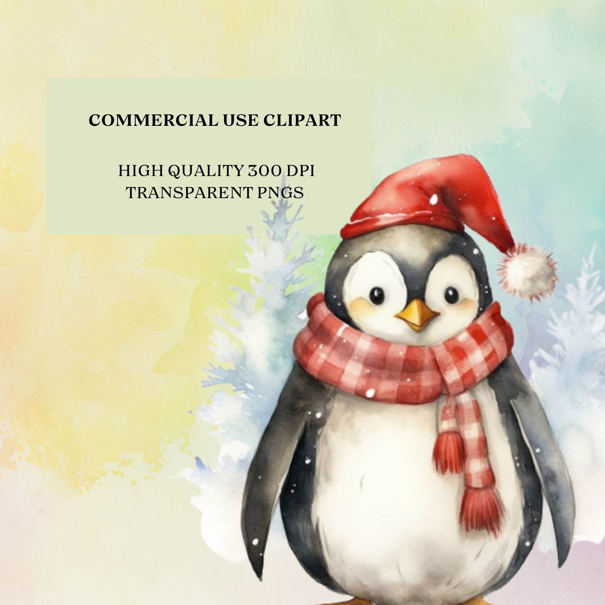 Christmas Penguin Clipart Bundle Cute Penguin Winter Clipart Baby ...