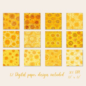 Digital Papers Bright Colors With,suns, Sunny Colors ,stylised Suns ...
