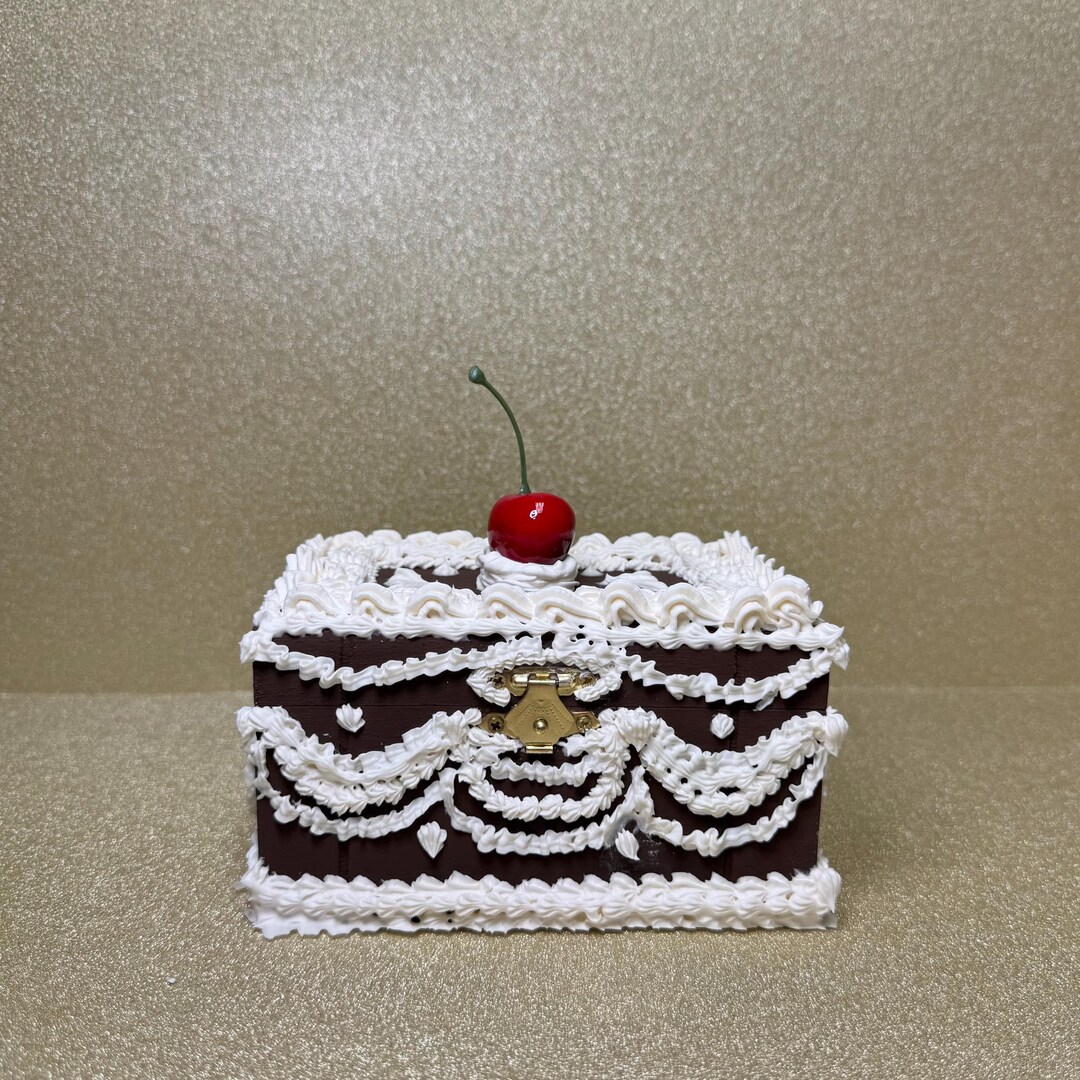 Brown Fake Cake Jewelry Box: Vintage Style Trinket Stash Box - Etsy